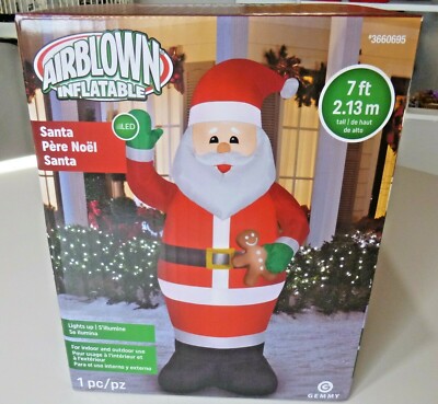 Gemmy Airblown Inflatables 7 Ft Tall Santa Claus Christmas new 2021 | eBay