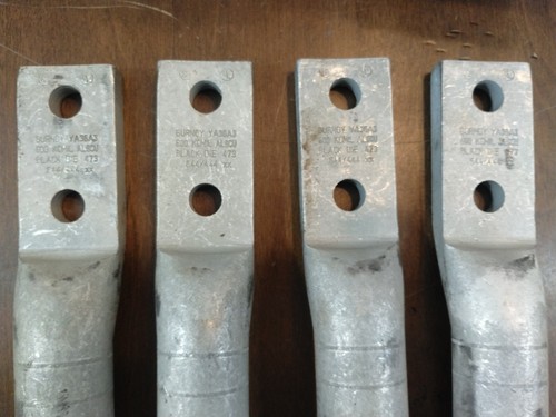 NOB LOT Of 4 Burndy YA36A3 Aluminum Compression Lug 600 MCM Black Die ...
