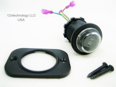 Double Momentary Waterproof Rocker Toggle Switch SPDT 12V Round (on ...