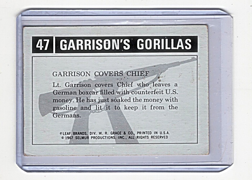1967 LEAF GARRISON'S GORILLAS ACTION PACKED SINGLE TRADING CARDS FREE ...