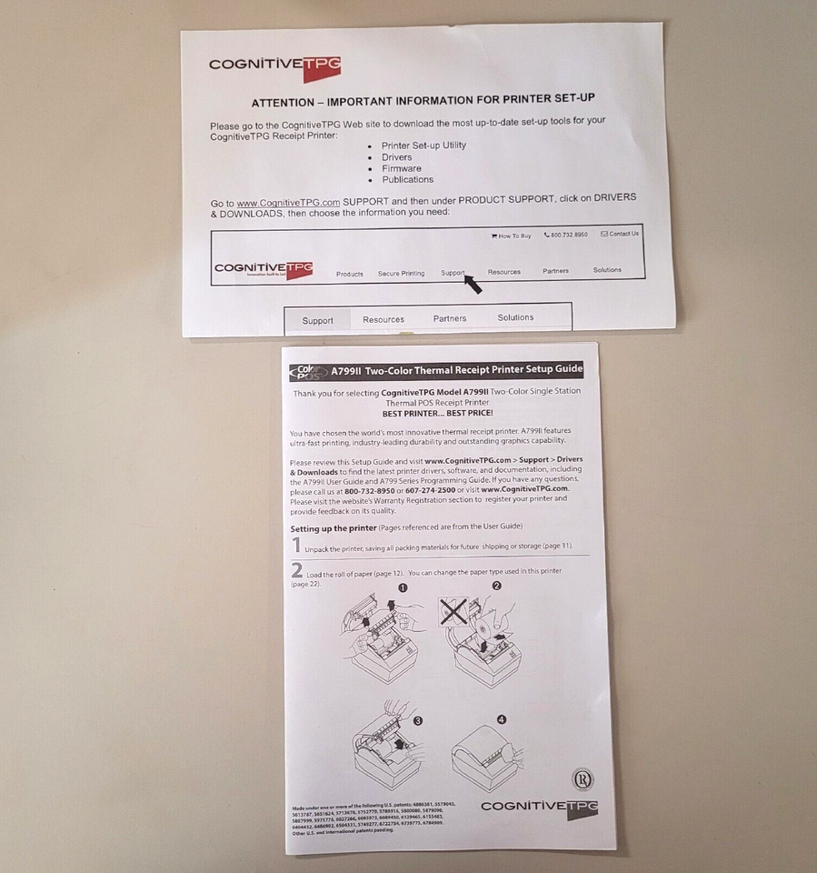 NEW Cognitive TPG A799 A799-280E-ND02 Thermal Receipt Printer Ethernet ...
