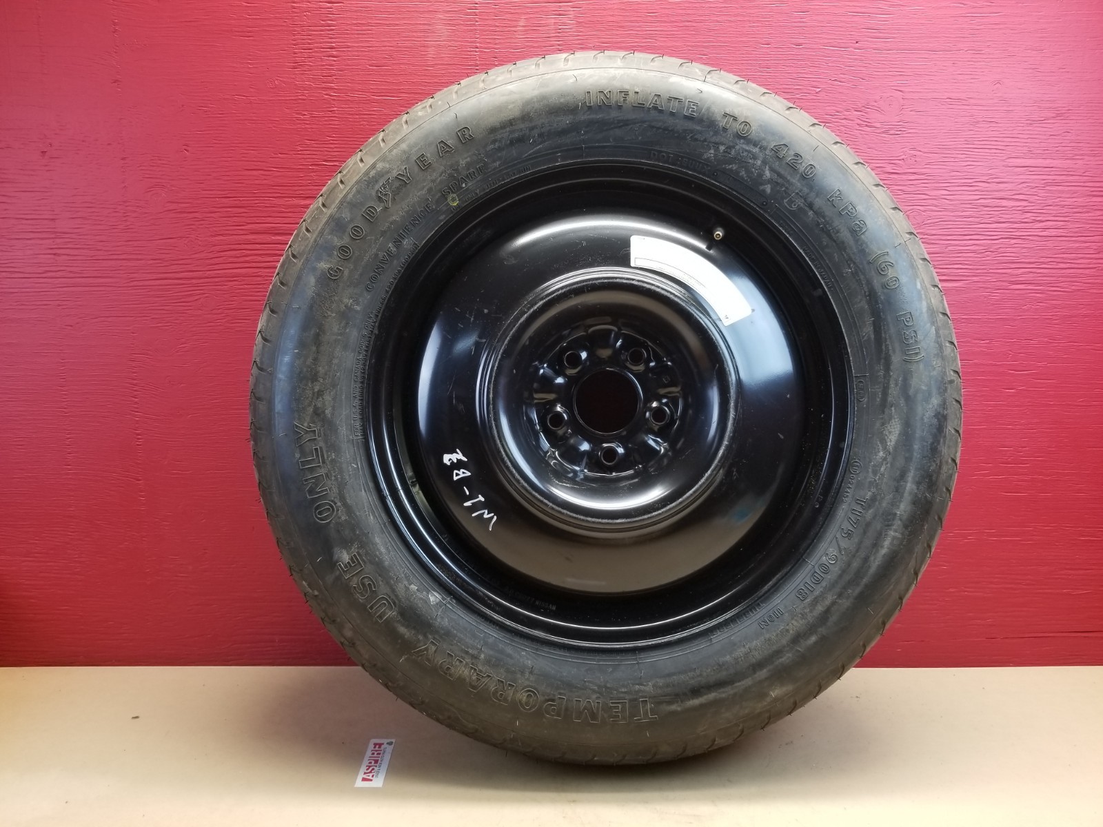 2016-2018 Infiniti QX70 Emergency Spare Tire Tyre T175/90D18 Goodyear ...