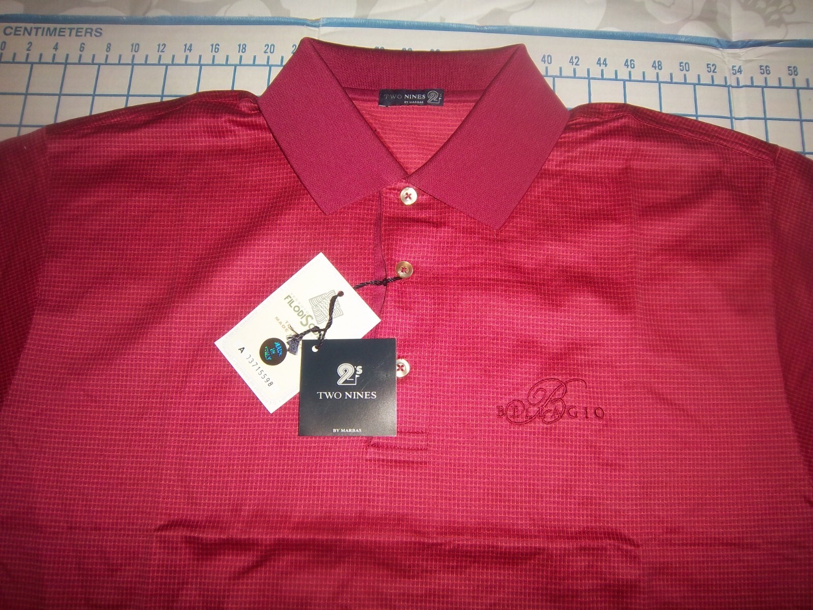 MENS LARGE MARBAS 2 NINES MAGENTA COTTON BELAGIO POLO SHIRT - NWT | eBay