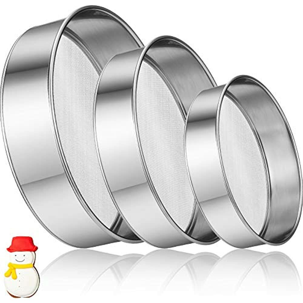 Sieve Fine Mesh Stainless Steel - 8 Inch 40 Mesh & 6 Inch 60 Mesh ...
