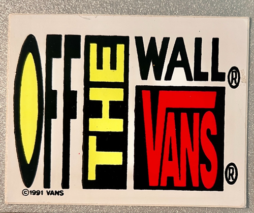 Vans Shoes Off The Wall 1991 Vintage Skateboarding Sticker/Decal BMX ...