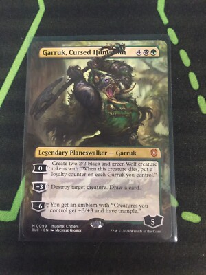 MTG Magic The Gathering Garruk, Cursed Huntsman Borderless BLC ...