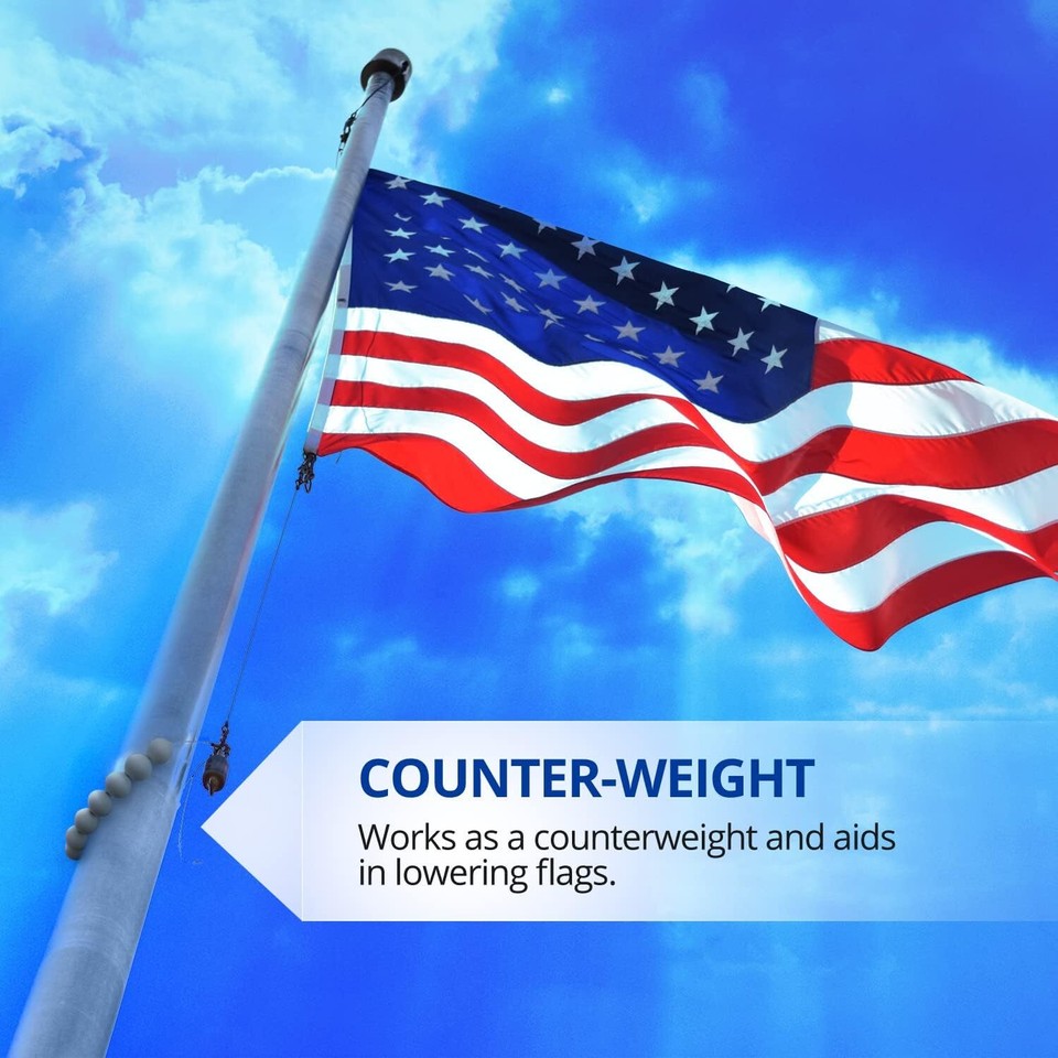 Authentic Beaded Flag Retainer Ring for Both Internal External Halyard ...