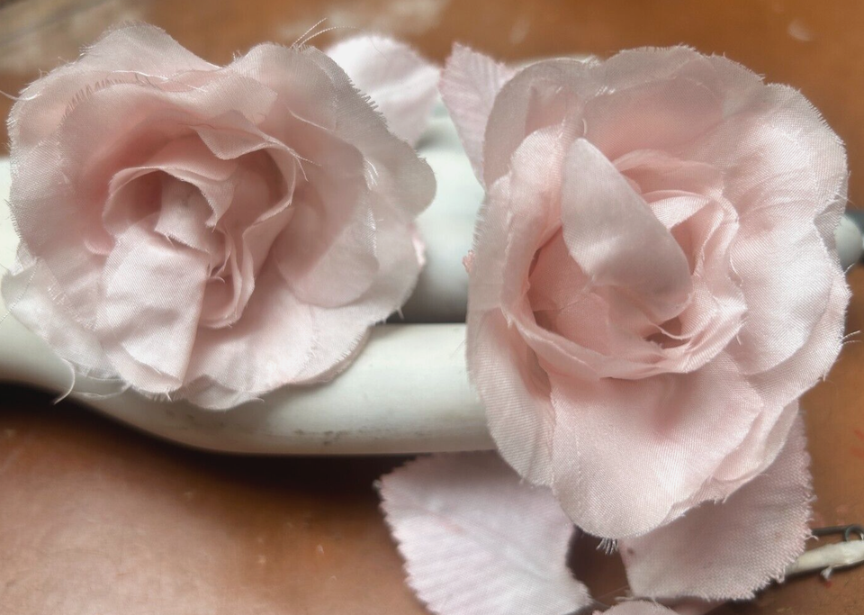 vintage rose 3" flower blush pink 1pc hand wrapped made in USA | eBay