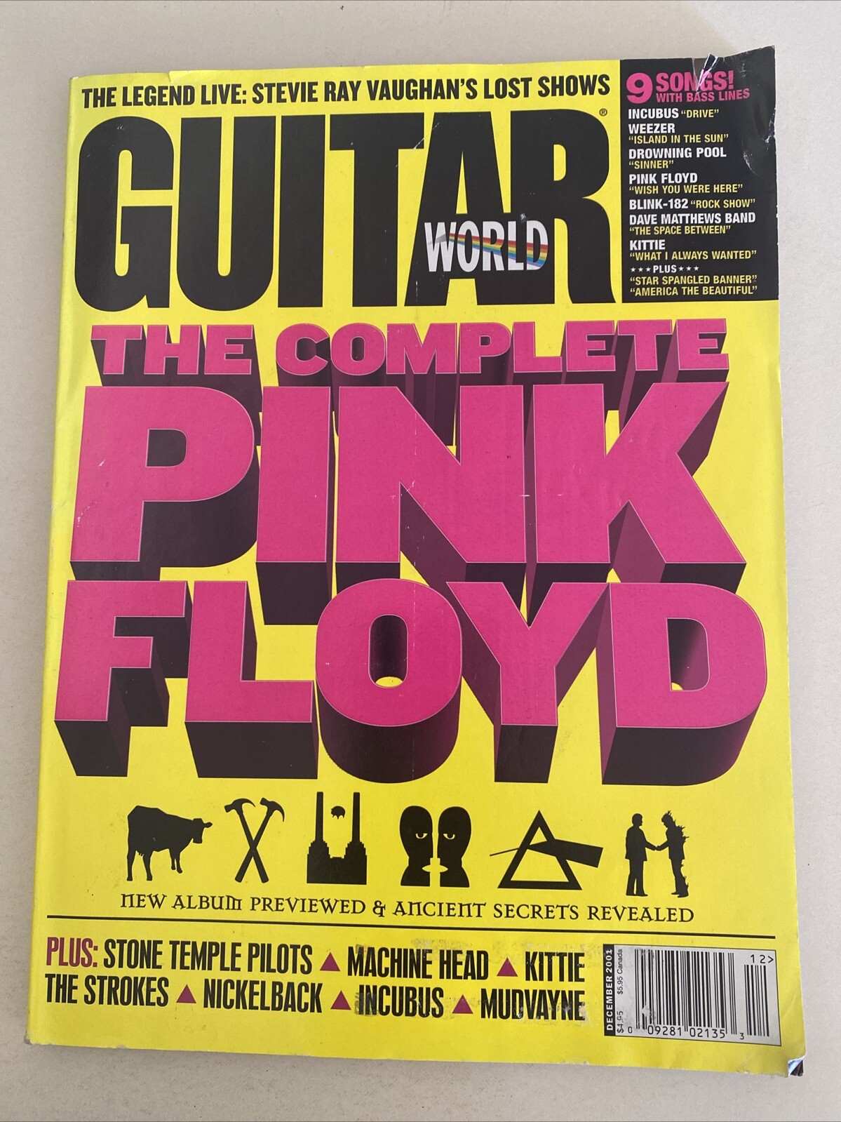 Guitar World Magazine December 2001 Pink Floyd STP Machine Head Kittie ...