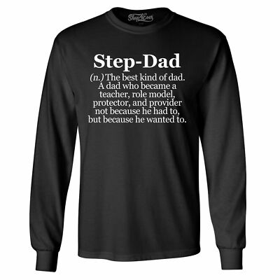 Step-Dad Definition Long Sleeve Bonus Dad Father's Day Gift Stepdad Tee ...