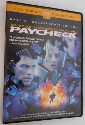 Paycheck, Ben Afflectk, Aaron Eckhart, Full Screen Collection (PG13 ...