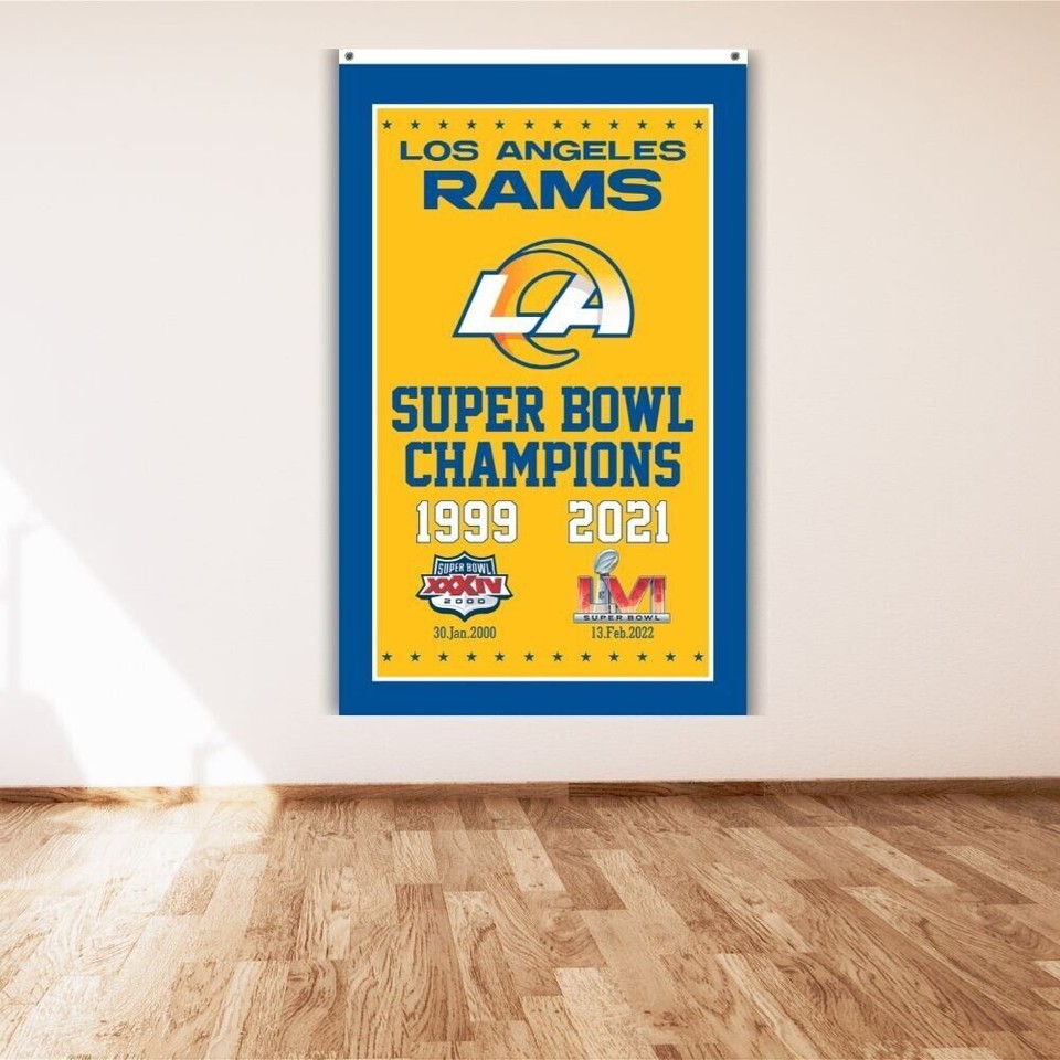 Los Angeles Rams 3x5 ft Banner Super Bowl LVI Champs LA Winners Flag | eBay