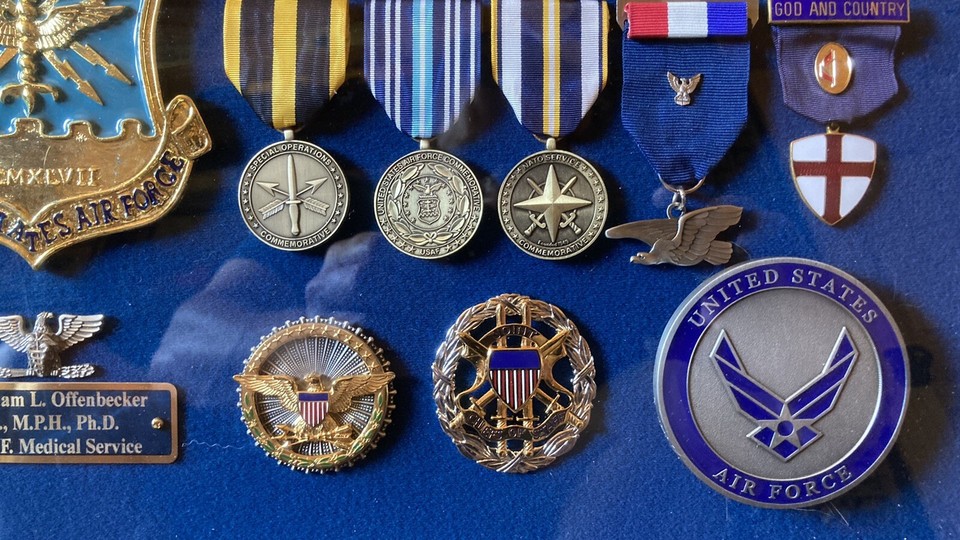 USAF Air Force Medals Medical Service Badge Lot Col. M.D Ph.D Medals ...