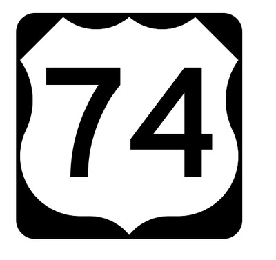 US Route 74 Sticker R1934 Highway Sign Road Sign | eBay