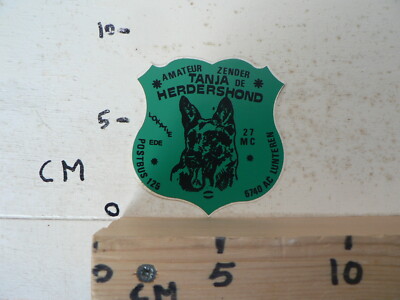 STICKER,DECAL TANJA DE HOND DOG 27MC LOK. LUNTEREN AMATEUR ZENDER ...