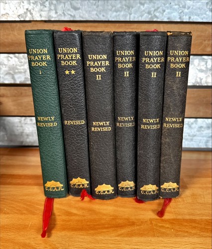 Lot Of 6 Union Prayer Book Vol I &II 1942-1957 English & Hebrew Jewish ...
