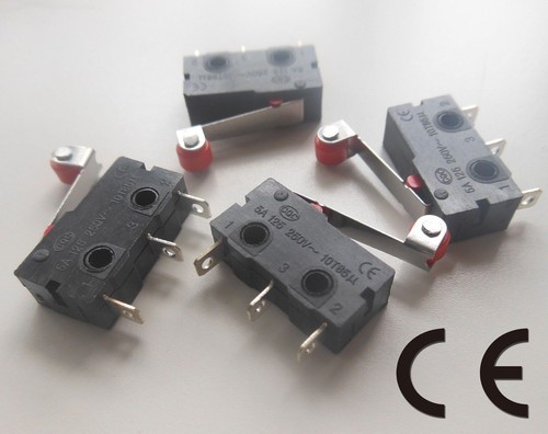 10Pcs CE MICRO SWITCH KW4 LIMIT SWITCH 3pin N/O N/C With Roller lever ...