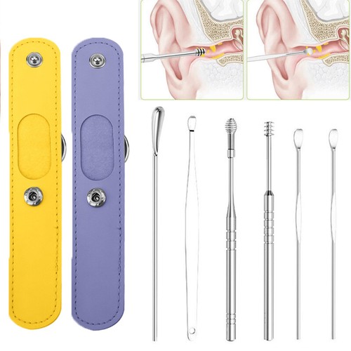 Ear Wax Remover Ear Clean Tool Spring Spiral Curette Cleaner Spoon ...