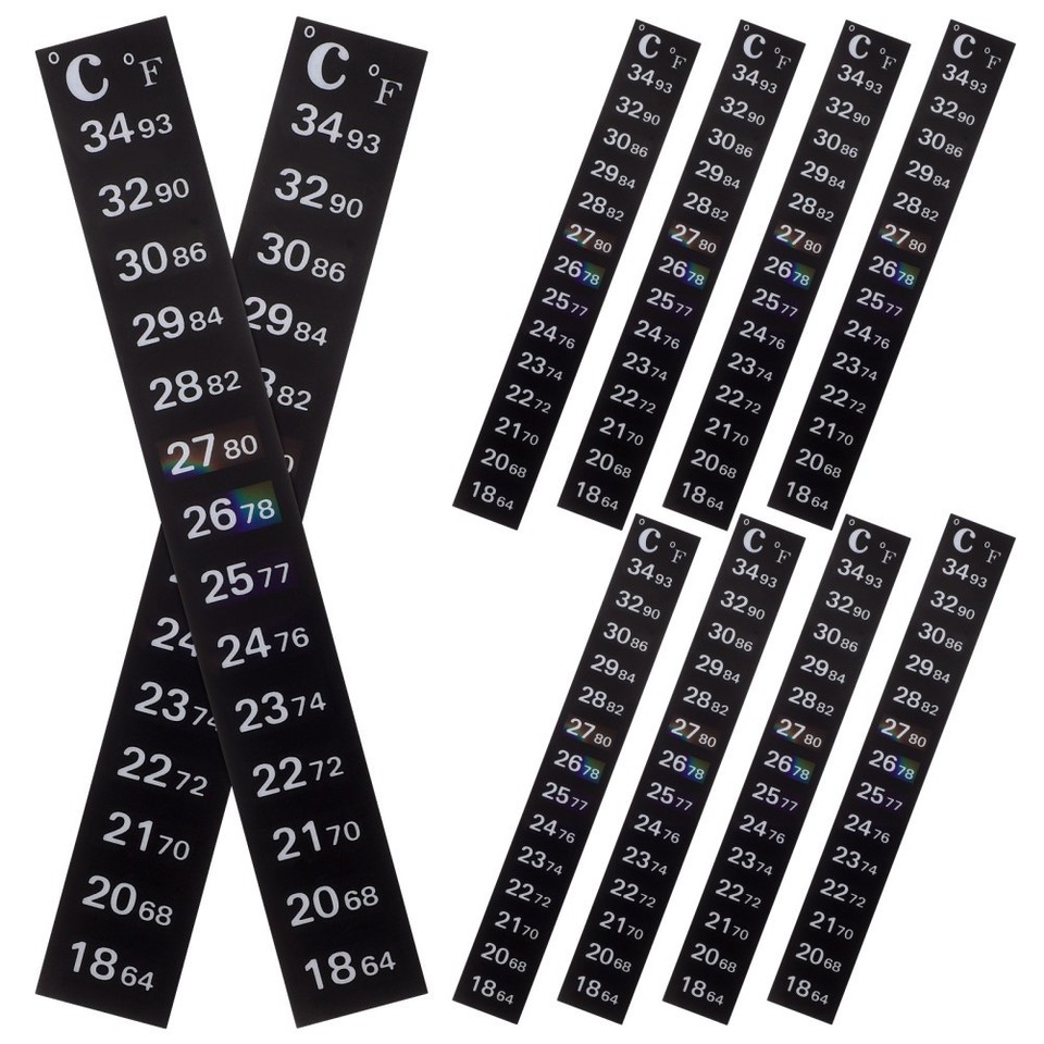 10 Pcs Stick On Thermometer Strip Digital Traditional Plastic Material ...