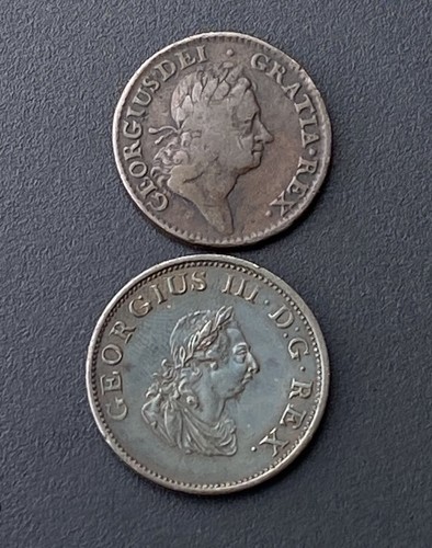 1723 Wood’s & 1805 Half Penny Ireland George I & III Copper Coin Lot ...