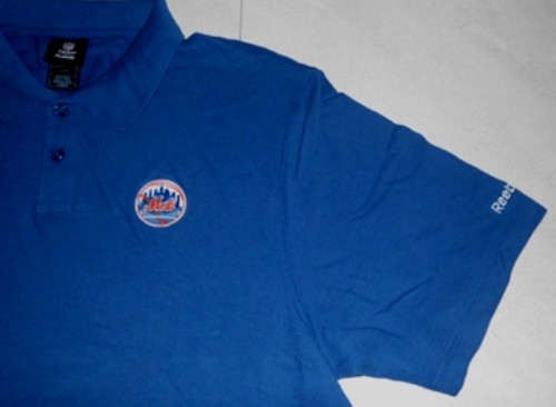 New York Mets Reebok RA Polo Shirt Medium MLB Blue | eBay