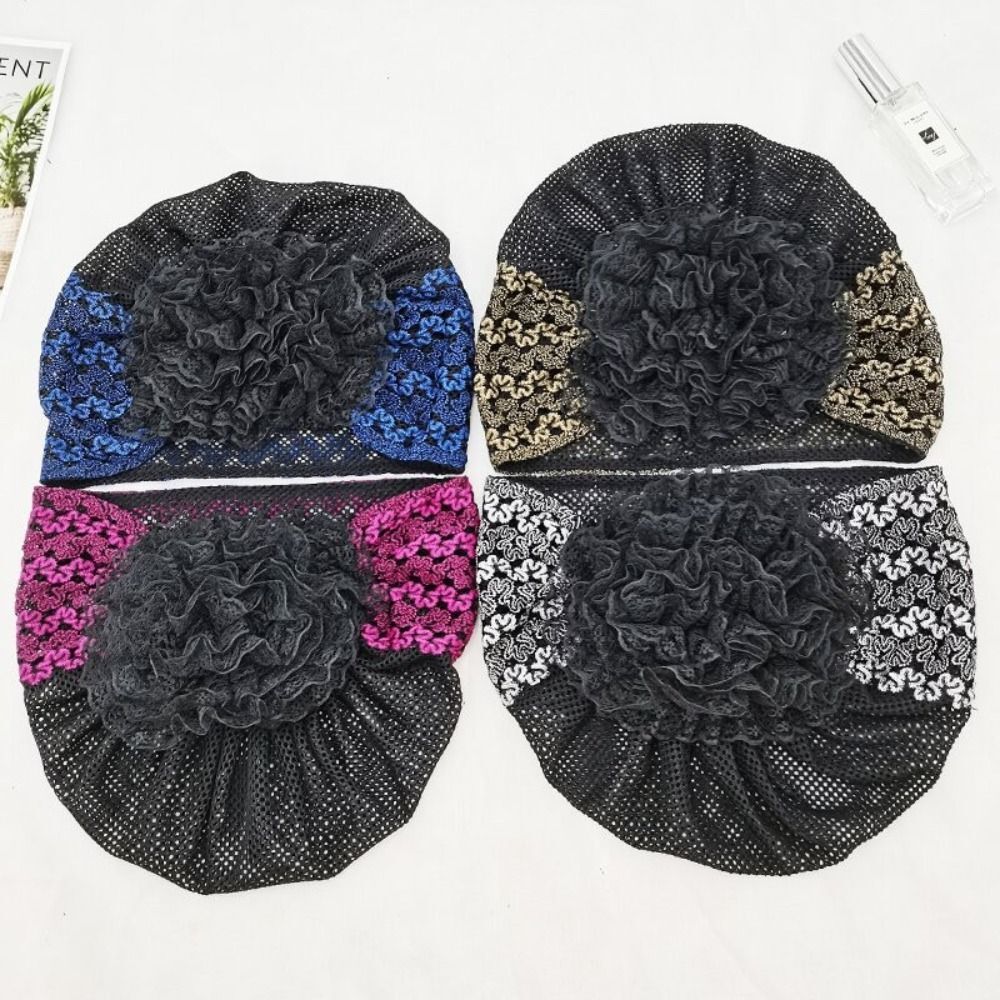 Soild Color Muslim Headpiece Lace Turban Elegant Muslim Headscarf Cap ...