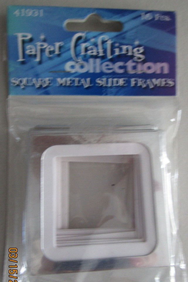 PAPER CRAFTING COLLECTION..METAL SLIDE FRAMES. ..4 SHAPES. LOT OF 6 ...