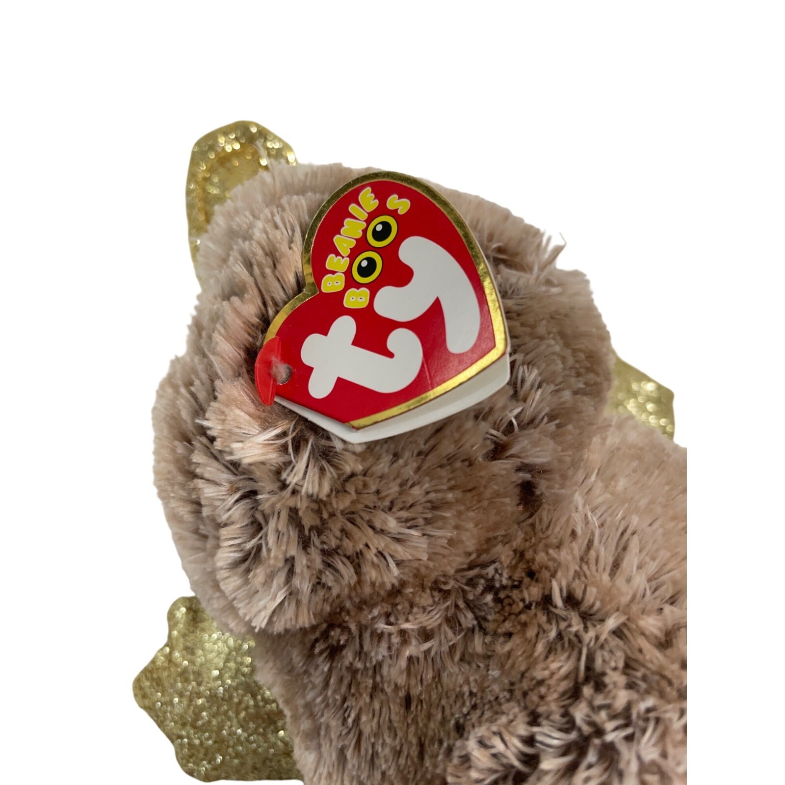 Ty Beanie Boos Perry the Brown Fuzzy Platypus Gold Glitter Accents ...