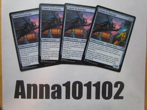 Covert Technician x4 4x, Neon Dynasty Blue UNC MTG | eBay