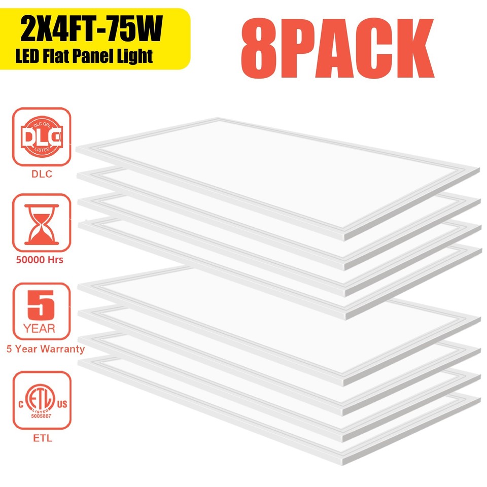 2x4 LED Flat Panel Light 75W Dimmable 2x4 Drop Ceiling Commercial ...