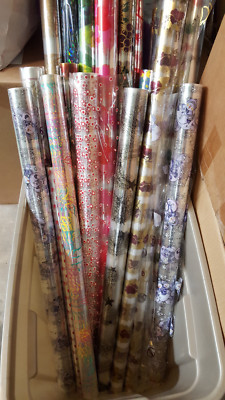 Cello lot 20+ Rolls Cellophane Multiple Designs Gift Basket Florist ...