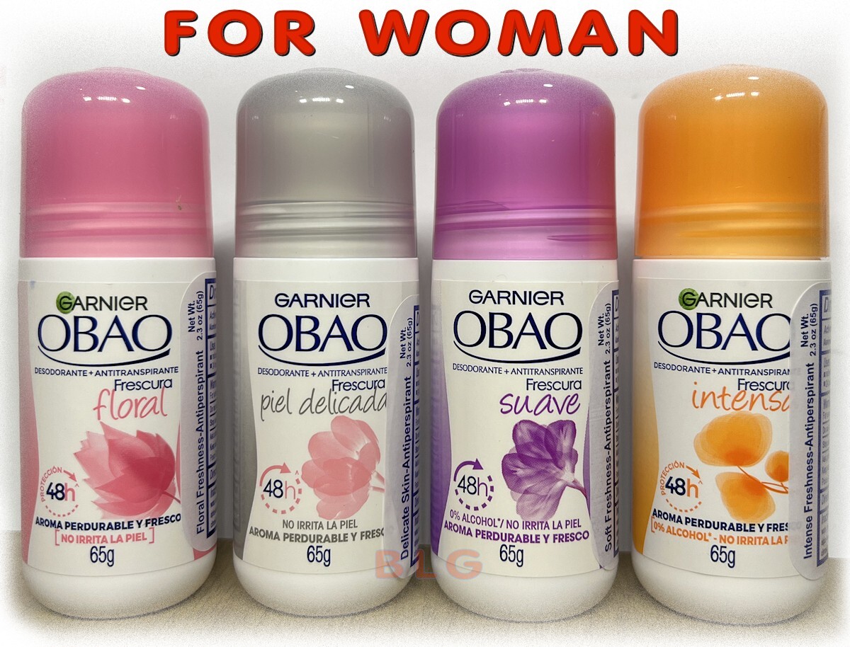 Garnier OBAO Deodorant Antiperspirant Fragrant Roll On Odor For Woman ...