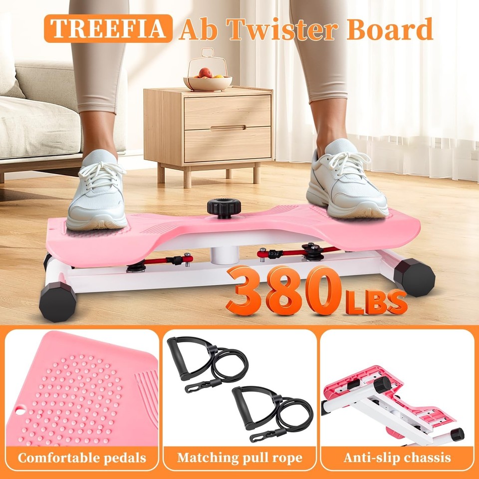 Waist Twister Machine Exercise, Ab Twist Board with 300 lbs Weight ...