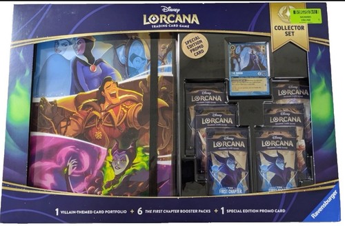 Disney LORCANA First Chapter Collector Set 6 Packs Portfolio Queen ...