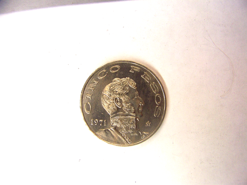 MEXICO CINCO PESOS 1971 UNCIRCULATED COIN - VICENTE GUERREO [ Free H ...