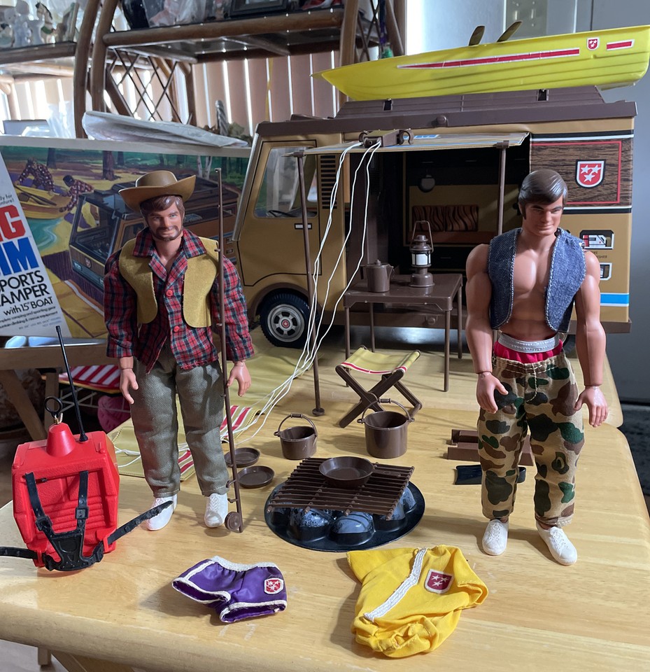 BIG JIM SPORTS CAMPER-BOAT (1971)Mattel/IOB-Complete,Extra-Big Jim ...