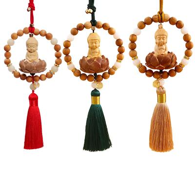 Buddha Statue Car Rearview Mirror Pendant Dangling Ornament Auto ...