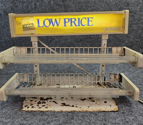 Vtg Doral Cigarette Metal Counter Display Advertising Store Lights Up ...