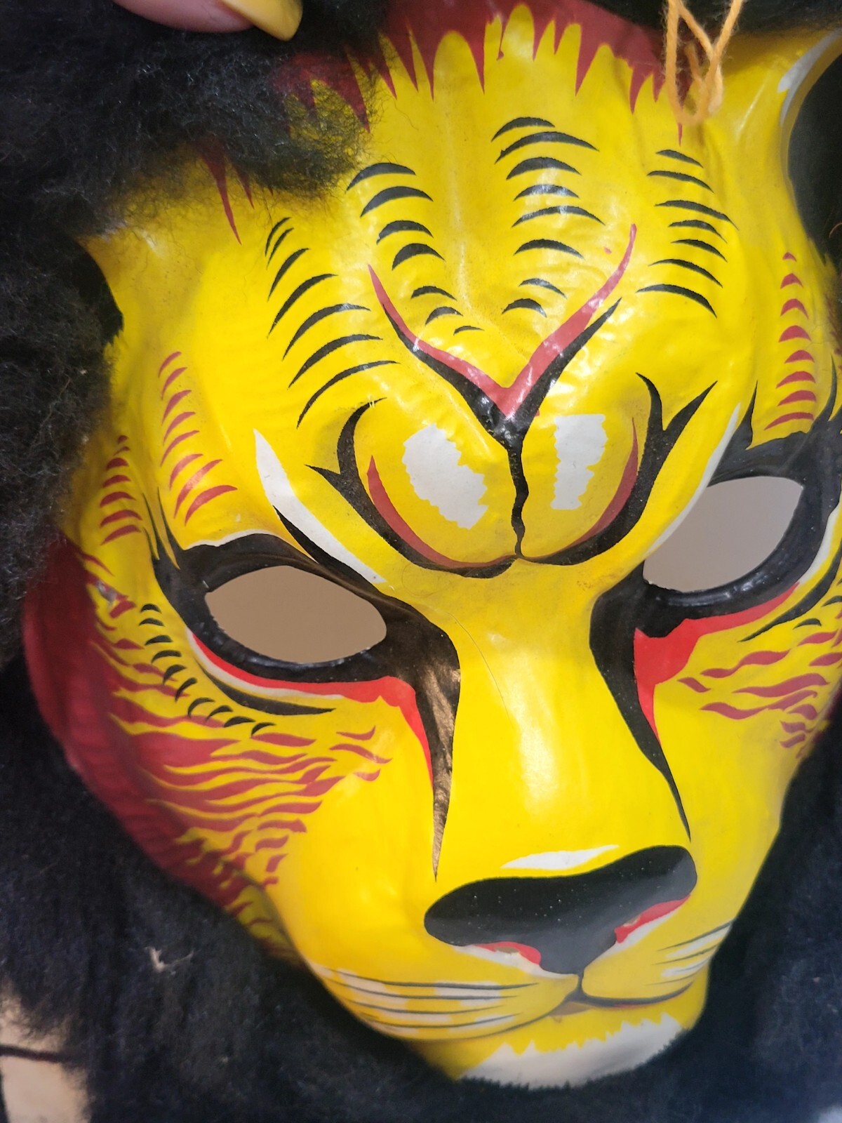 Vintage 1950's Child's Lion Mask With Fur & Bird Halloween Mask Rare ...