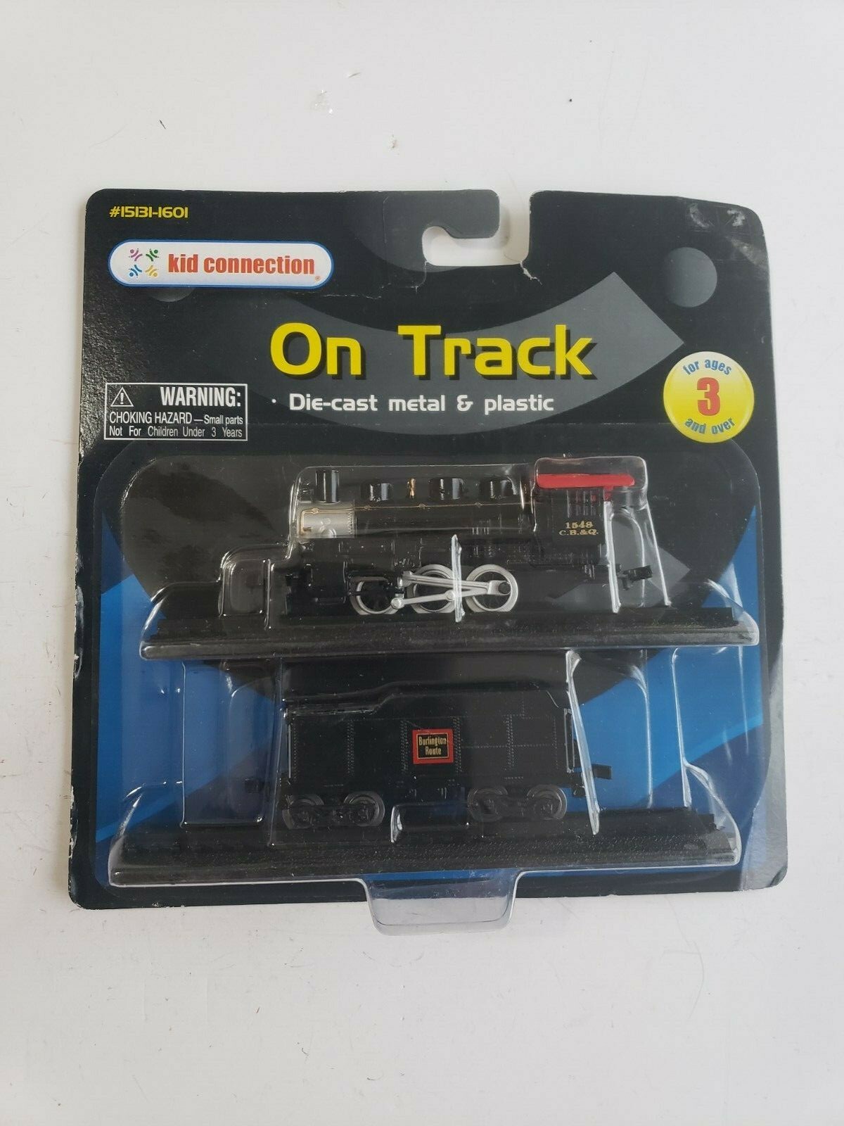 Kid Connection Die Cast Metal On Track CB&Q 0-6-0 Locomotive & Tender ...