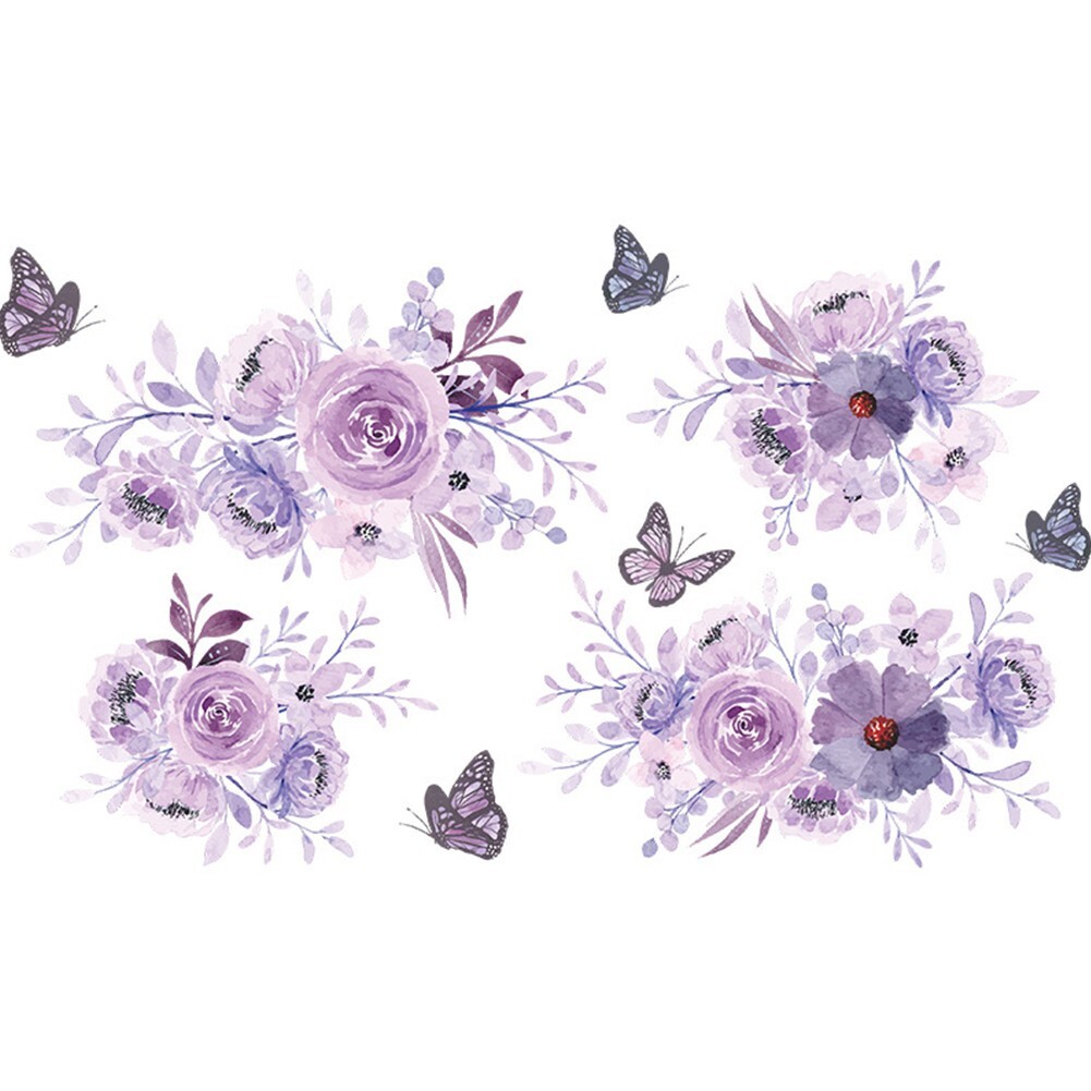 Wall Stickers Shop Bedroom Flower Decoration PVC Self-adhesive 35*60cm ...
