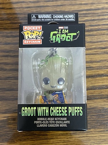 Funko Pop! Keychain Groot with Cheese Puffs | eBay