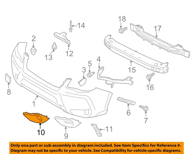 OEM 2014-2018 Subaru Forester Front Tow Eye Cap 57731SG070 for sale ...