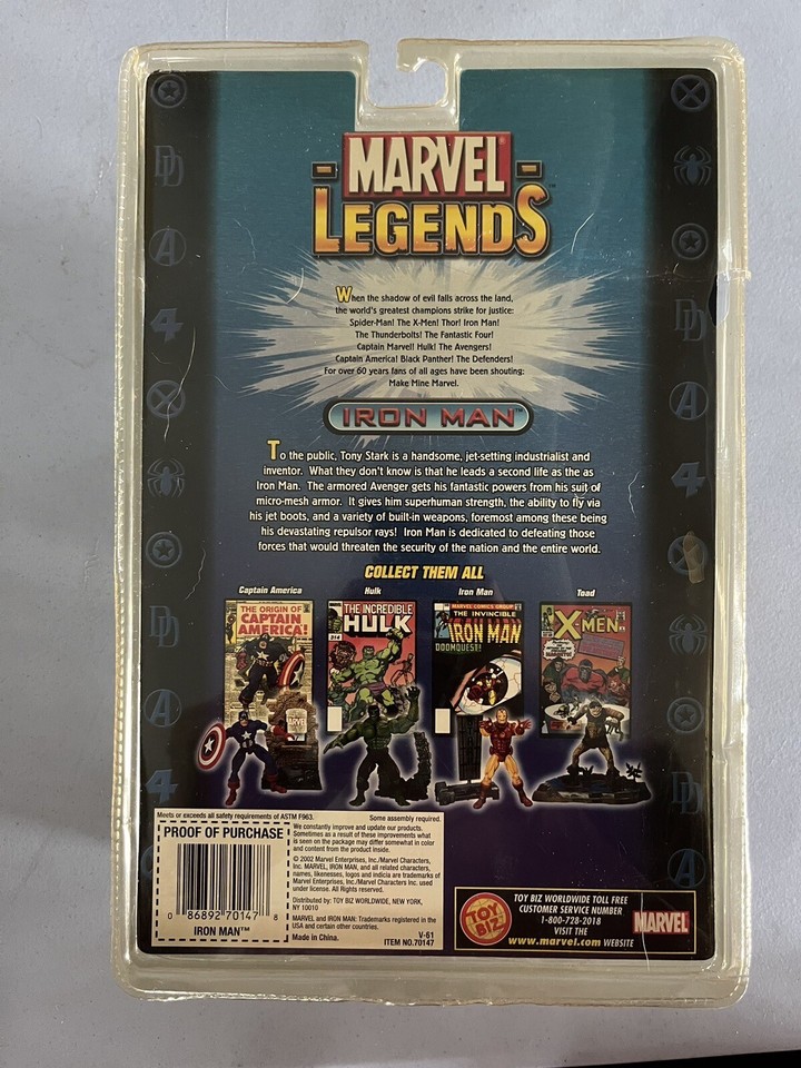Marvel Legends IRON MAN Gold Foil Variant Series 1 Toy Biz NIP Scuff ...