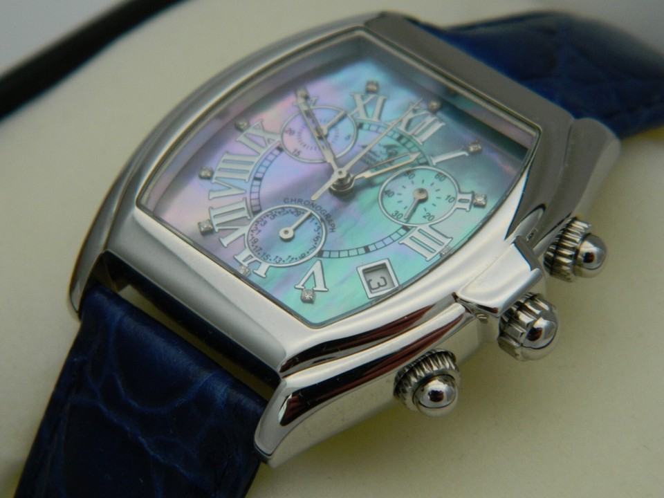 Markus Ruby Monarch Mother of Pearl Chronograph Wrist Watch | eBay UK