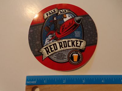 Beer STICKER ~ BRISTOL Brewing Co Red Rocket Pale Ale ~ Colorado ...