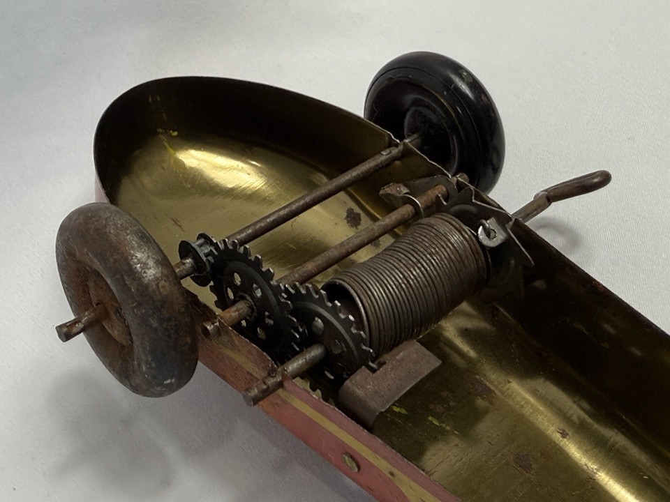 VINTAGE A BUDWILL PRODUCT TIN RACE CAR WINDUP TOY ANTIQUE 1930’S RARE ...