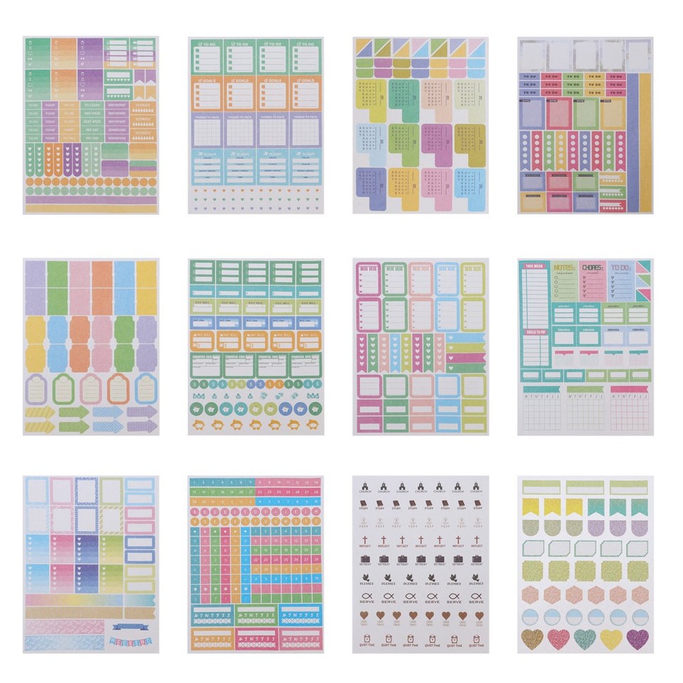 Month Dividers Planning Sticker Calendar Tabs Journaling Stickers | eBay UK