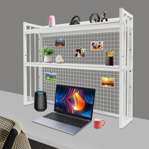 Desktop Bookcase Organizer Table Storage Bookshelf Computer Desk ...