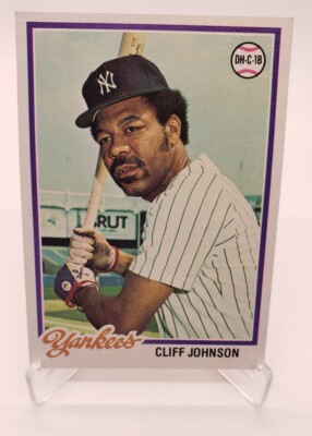 Vintage 1978 Cliff Johnson Topps #309 New York Yankees DH, Catcher ...